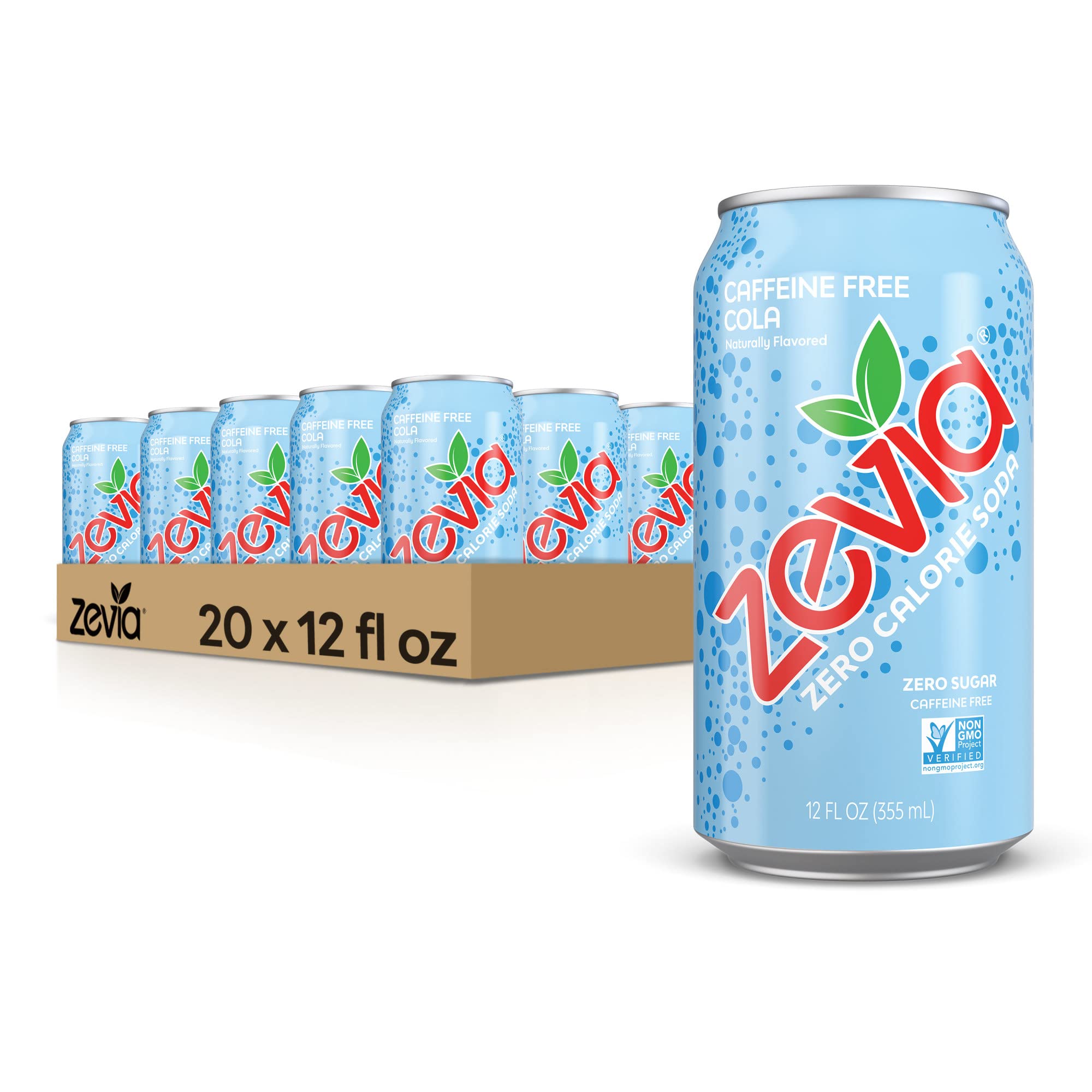 Zevia Zero Calorie Soda, Caffeine Free Cola, 12 Ounce Cans (Pack Of 20) - Walmart.com