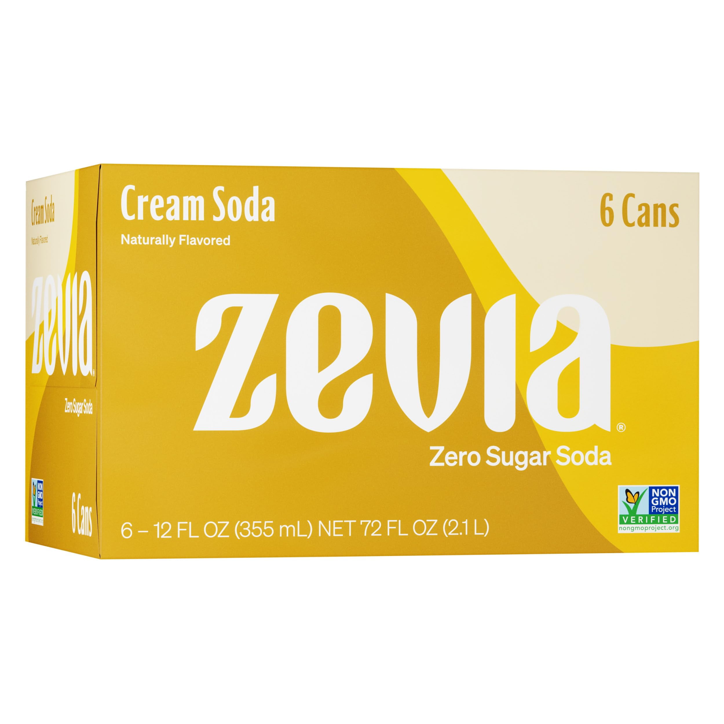 Zevia Zero Calorie Soda, Cream Soda, 12 Ounce Cans (Pack Of 6) Packaging May Vary - Walmart.com
