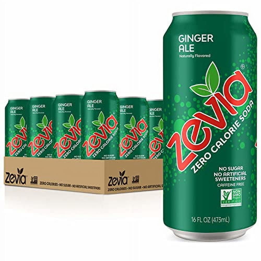 Zevia Zero Calorie Soda, .. .. Ginger Ale, 16 .. Ounce .. Cans (Pack ...