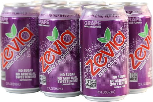 Zevia Zero Calorie Soda Grape -- 6 Cans - 2 pc - Walmart.com