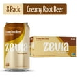 Zevia Zero Sugar, 0 Calorie Creamy Root Beer Soda Pop, 12 fl oz, 8 Pack ...
