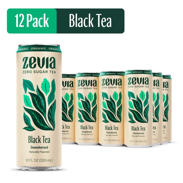 Zevia Zero Sugar, Black Tea, 12 Fl Oz (Pack of 12) - Walmart.com