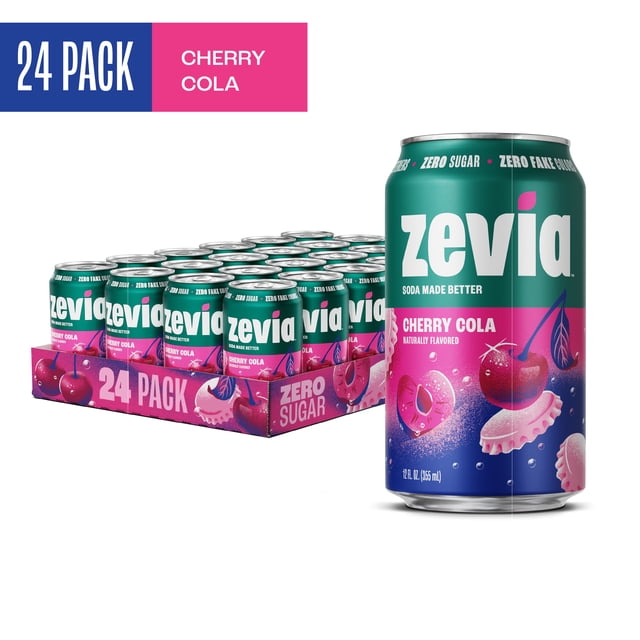 Zevia Cherry Cola 24x12oz - Pop cans for retail - Walmart Business Supplies