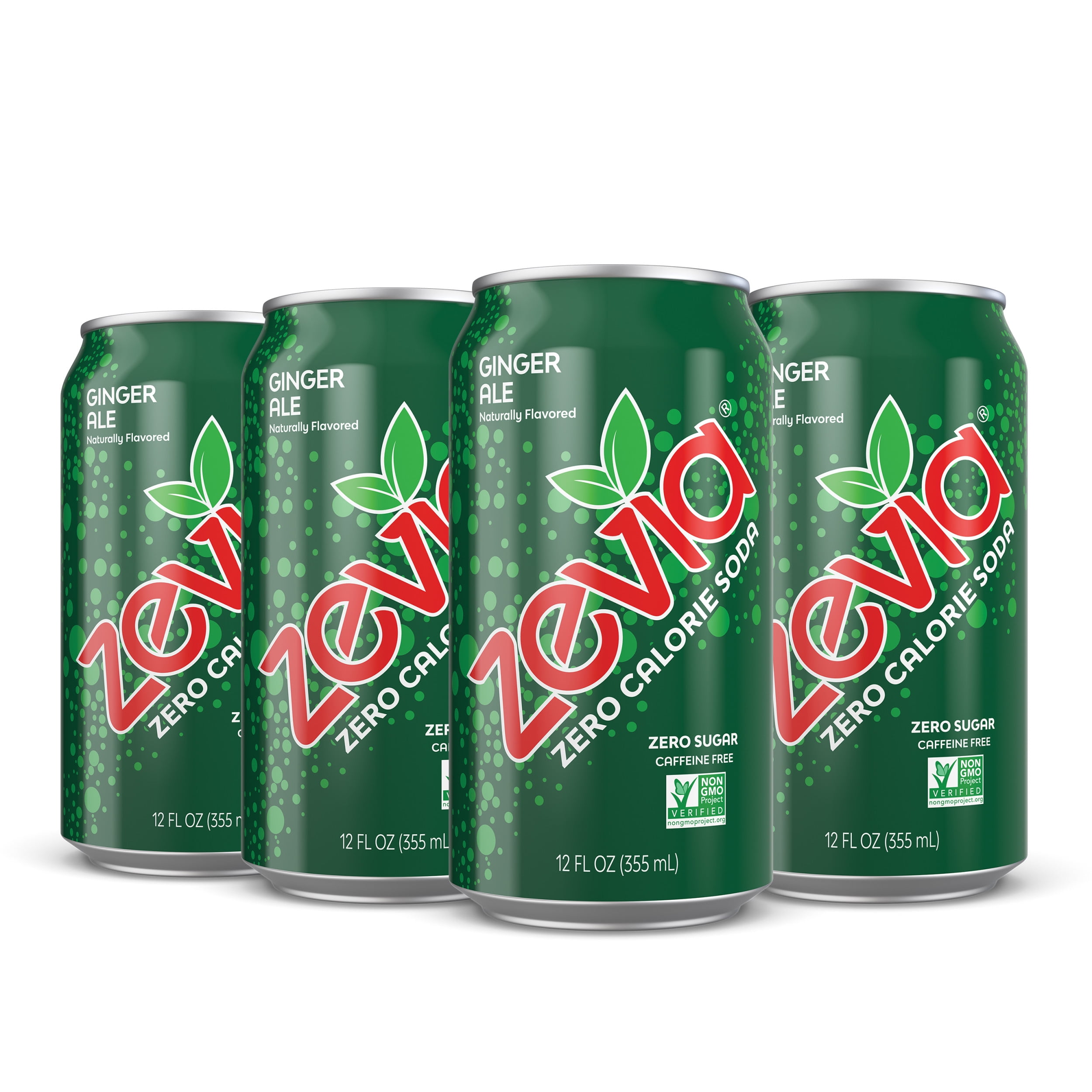 Zevia Zero Sugar Ginger Ale Soda Pop, 12 fl oz, 6 Pack of Cans ...