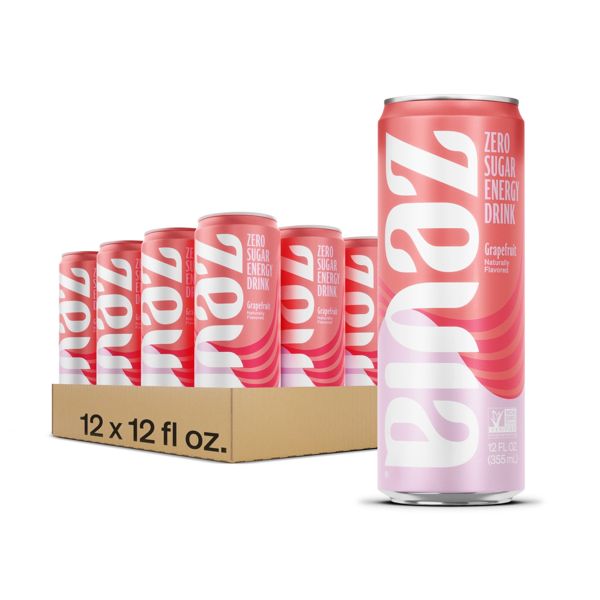 Zevia Zero Sugar, Grapefruit Energy Drink, 12 Fl Oz (Pack of 12 ...