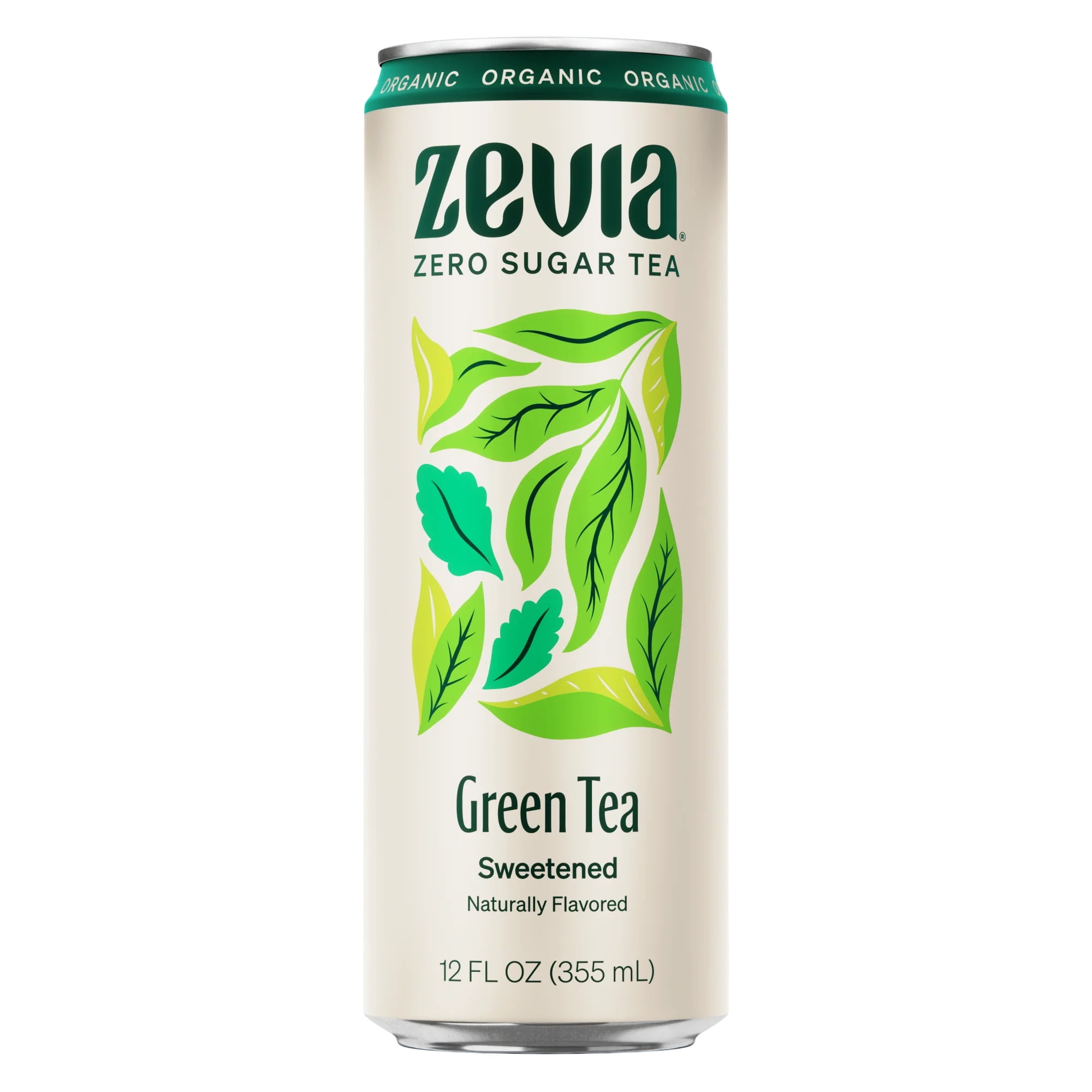 Zevia Organic Zero Sugar Green Tea, Sweet Soft Drink, 12 Fl Oz (Pack of ...