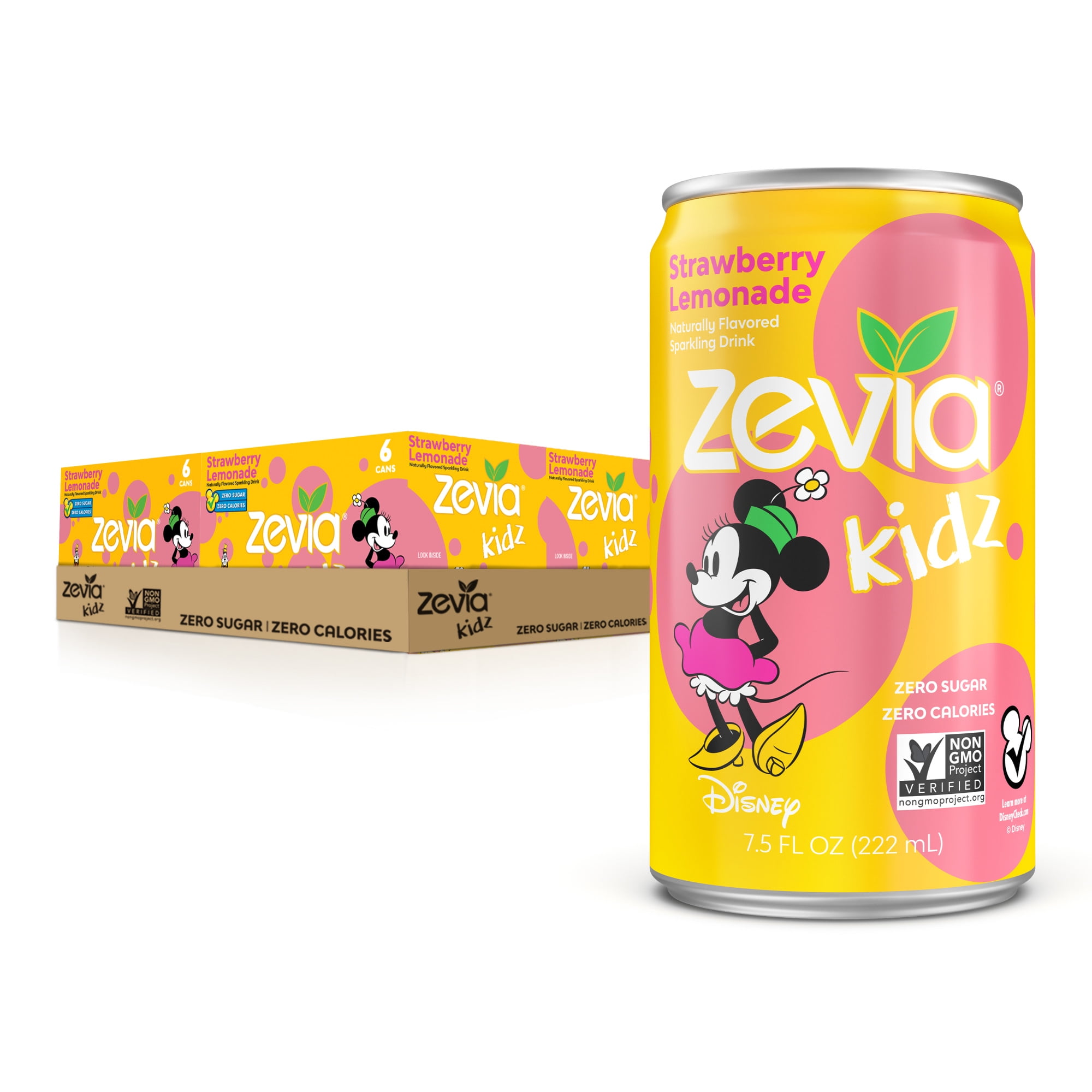 Zevia Zero Sugar Kids Fruity Beverage, Strawberry Lemon Diet Soda ...