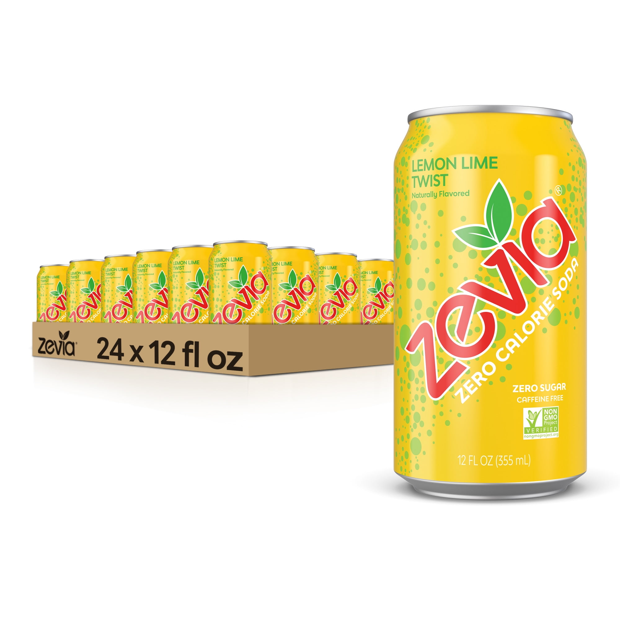Zevia Zero Sugar, Lemon Lime Twist Soda, 12 Fl Oz (Pack of 24) - Walmart.com