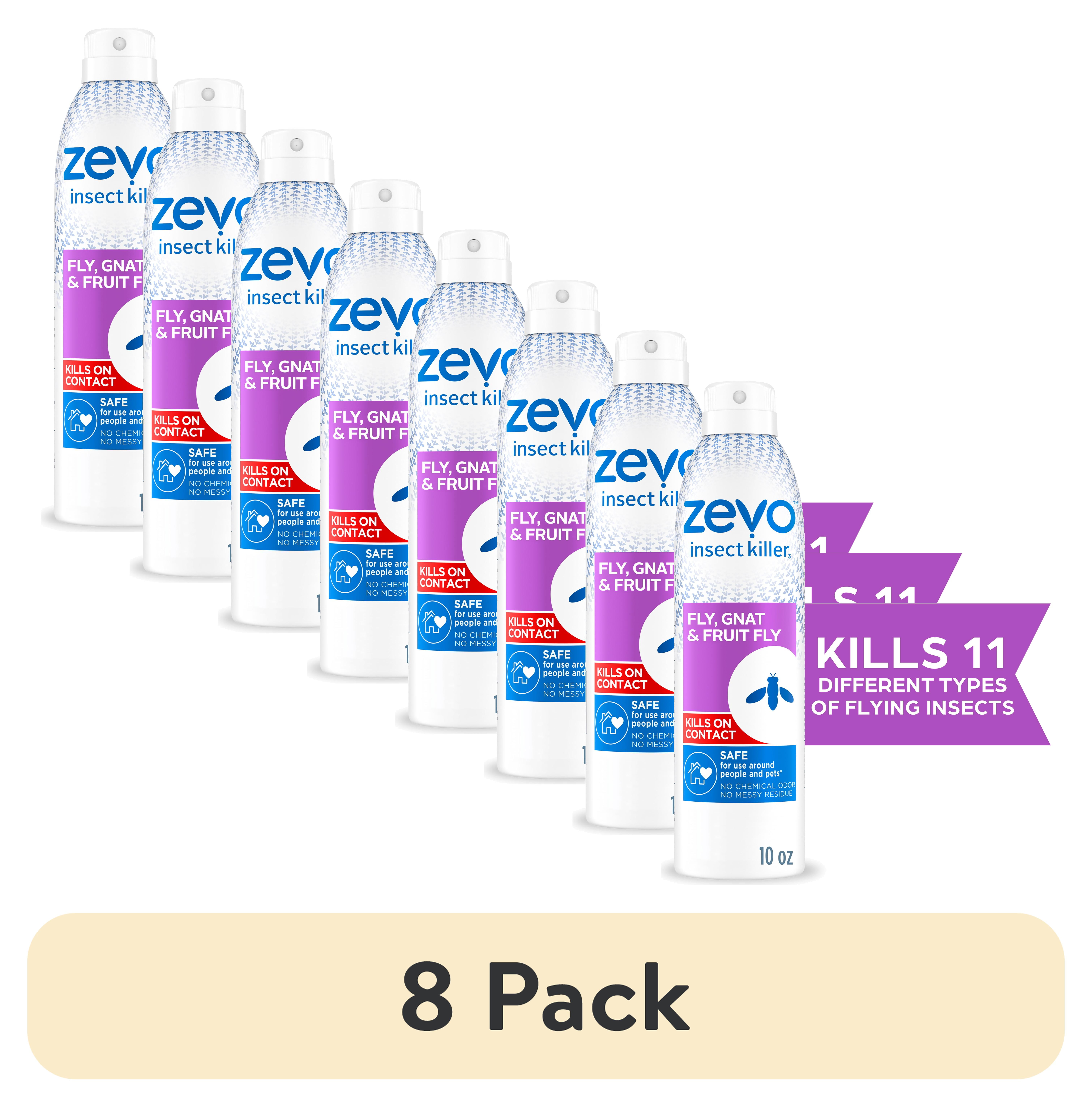(8 pack) Zevo Flying Insect Killer - Fly, Gnat, & Fruit Fly - 10oz Bug ...