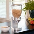 Zevro by Honey-Can-Do Plastic 17.5 oz Dry Food Dispenser, Silver/Clear ...