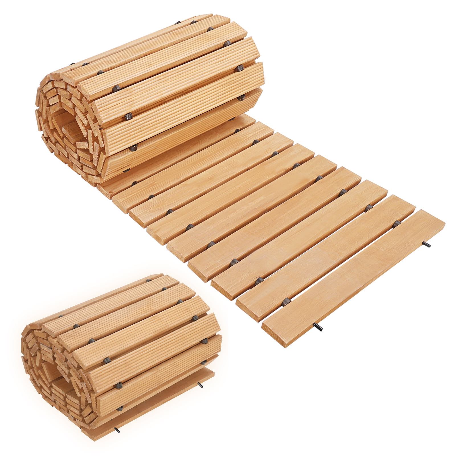 Zexiceli 12 ft x 45cm Garden Pathway,Wooden Garden Pathway,Outdoor Roll ...