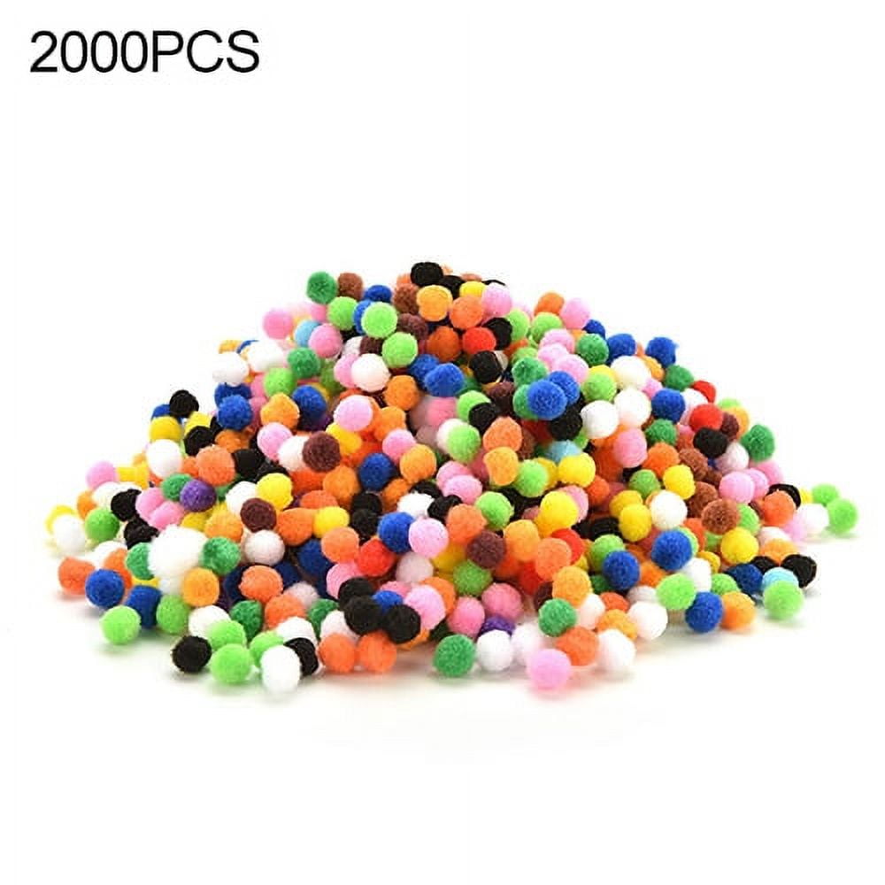 Zexiceli 2000 Pcs Mixed Color DIY Mini Soft Fluffy Ball Pom Poms ...