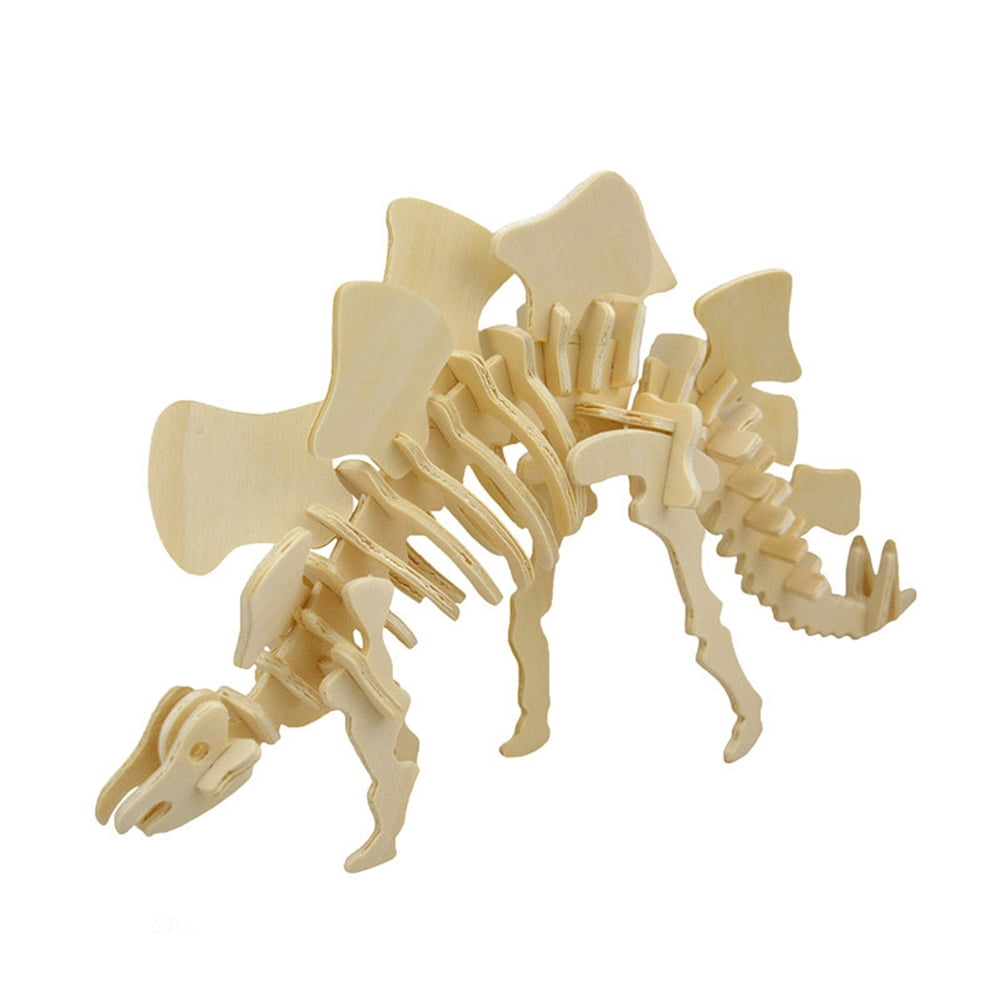 Zexiceli Funny 3D Simulation Dinosaur Skeleton Puzzle DIY Wooden ...