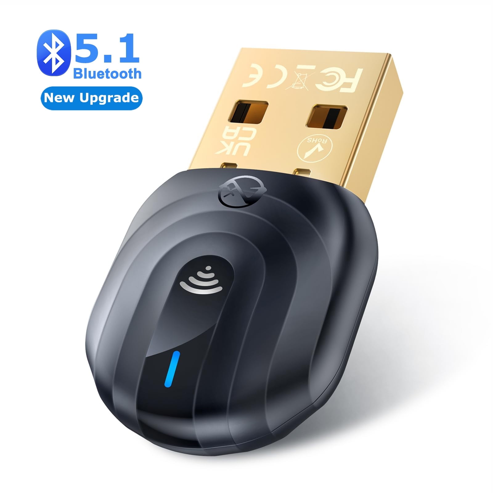 ZEXMTE 5.1 USB Bluetooth Adapter for PC, Bluetooth Dongle for PC, 50M ...