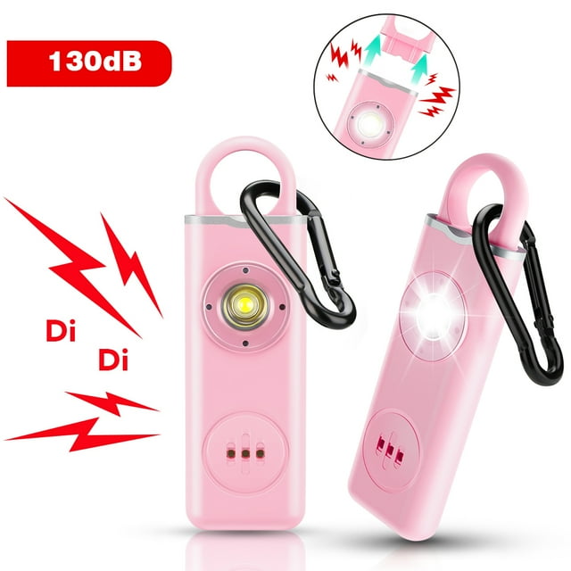 Zexmte Personal Safety Alarm, 130dB Siren, Rechargeable, LED Light ...