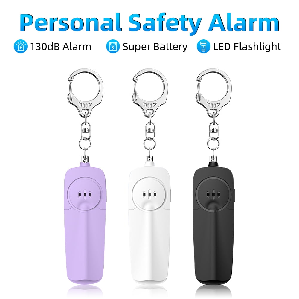 Zexmte Personal Safety Alarm Keychain, 130dB Siren Sound, LED Torch ...