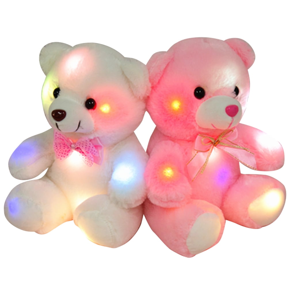 Zexumo 2PCS Light up Mother's Day Teddy Bear LED Stuffed Animal Soft ...