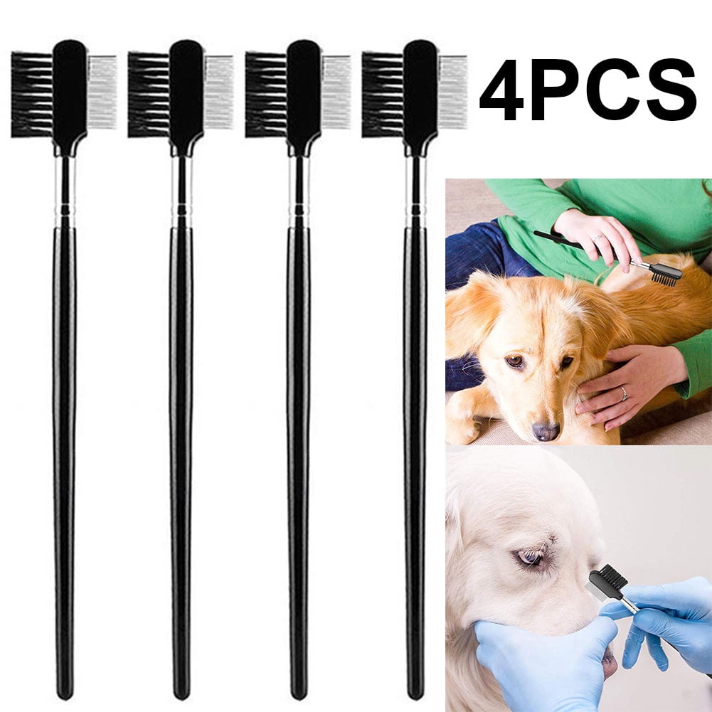 Zexumo 4 Pieces Tear Stain Remover Comb Double-sided Dog Eye Comb Brush ...