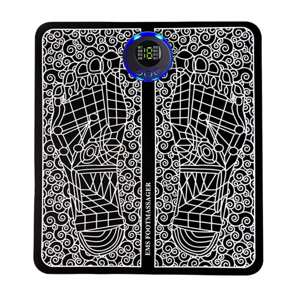 Zexumo Foot Massager Mat EMS Feet Massage Machine Portable Foldable ...