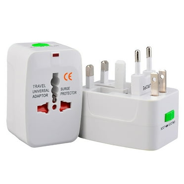 Travel Adapter, Universal All-in-one Worldwide International Travel Plug Converter-USA EU AUS/NZ ...