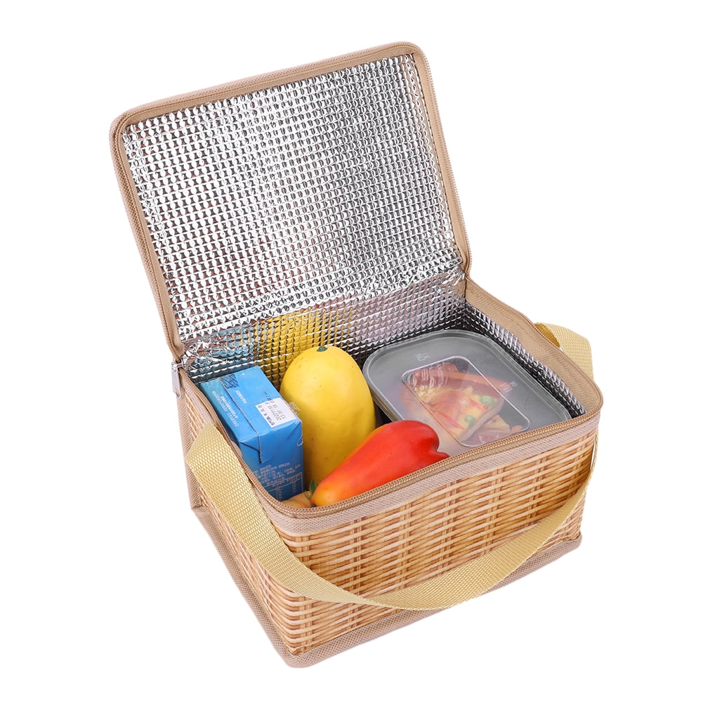 Zexumo Wicker Picnic Basket , Willow Hamper Basket Sets with Insulated ...