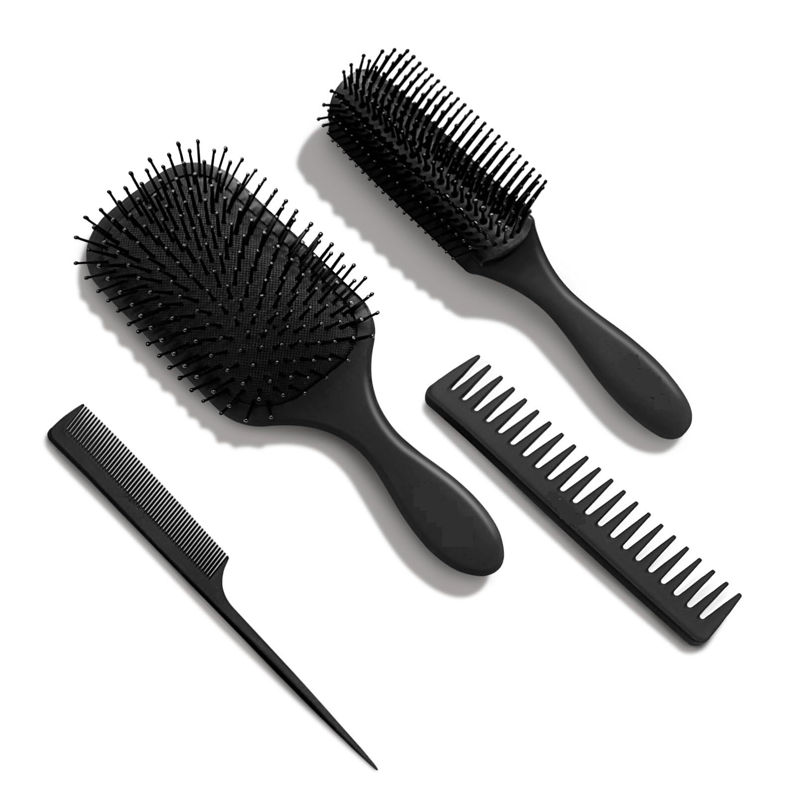 Zeya Hair Brush for Women and Men, 4Pcs Paddle Brush Detangling Brush ...
