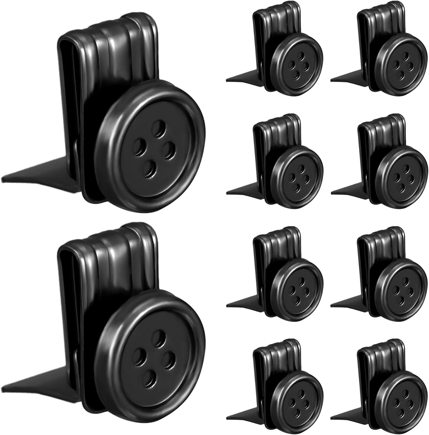 Zeyune 10 Pcs Metal Suspenders Buttons Movable No Sew Button End Brace ...