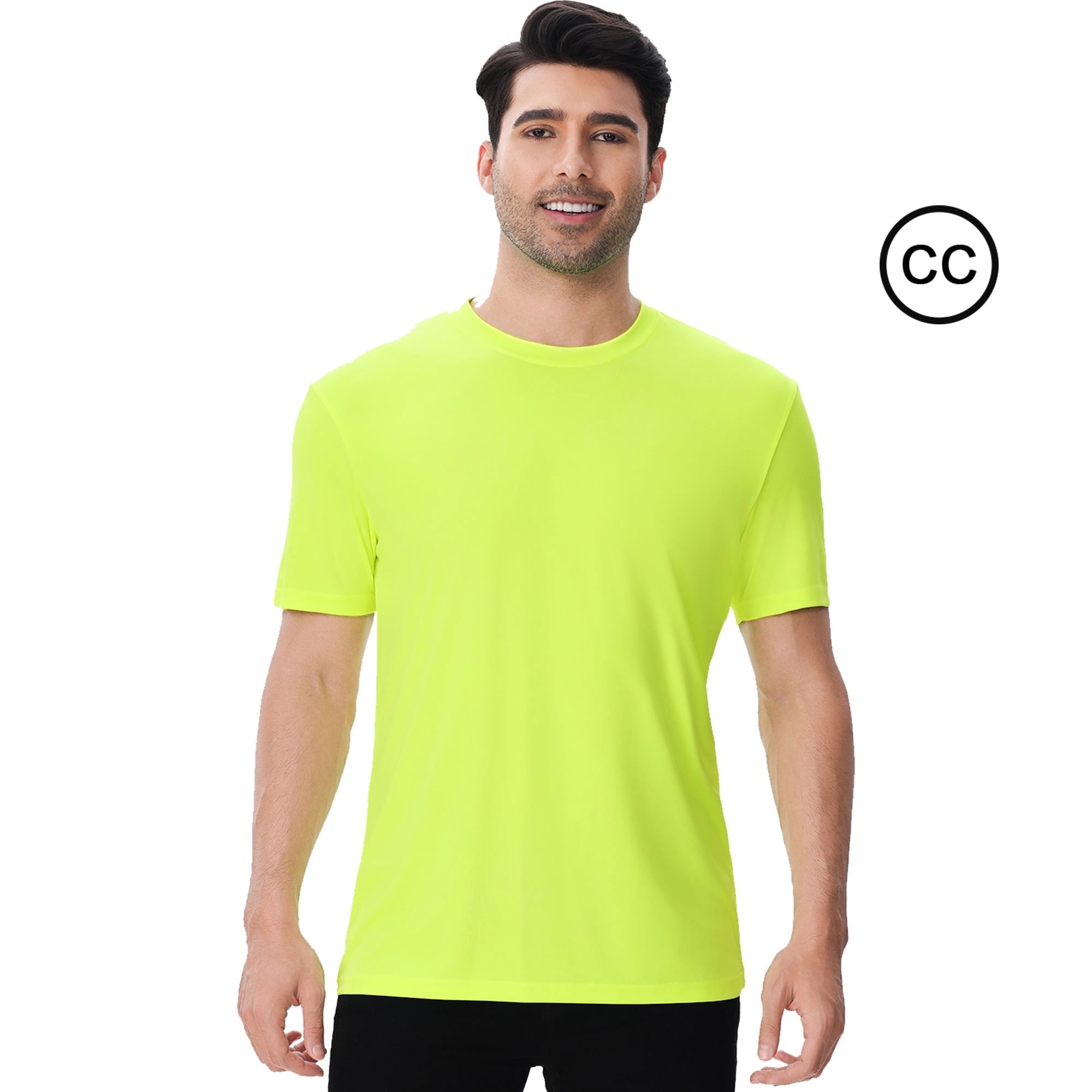 Zfeel Hi-Vis Short Sleeve Safety Tee, Pure Dry Fit Poly Shirts for Men ...