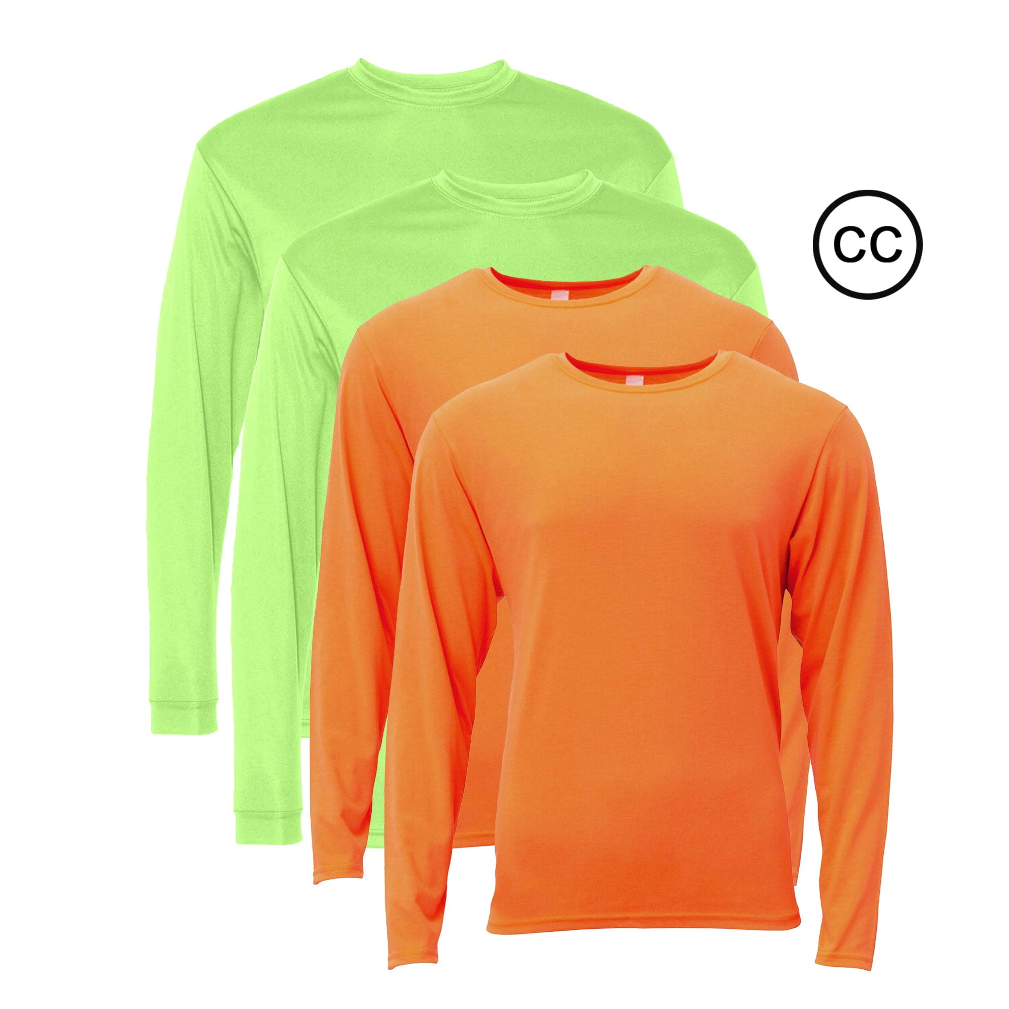 Zfeel High Visibility Long Sleeve Safety Tee Pure Dry Fit Poly Shirts ...