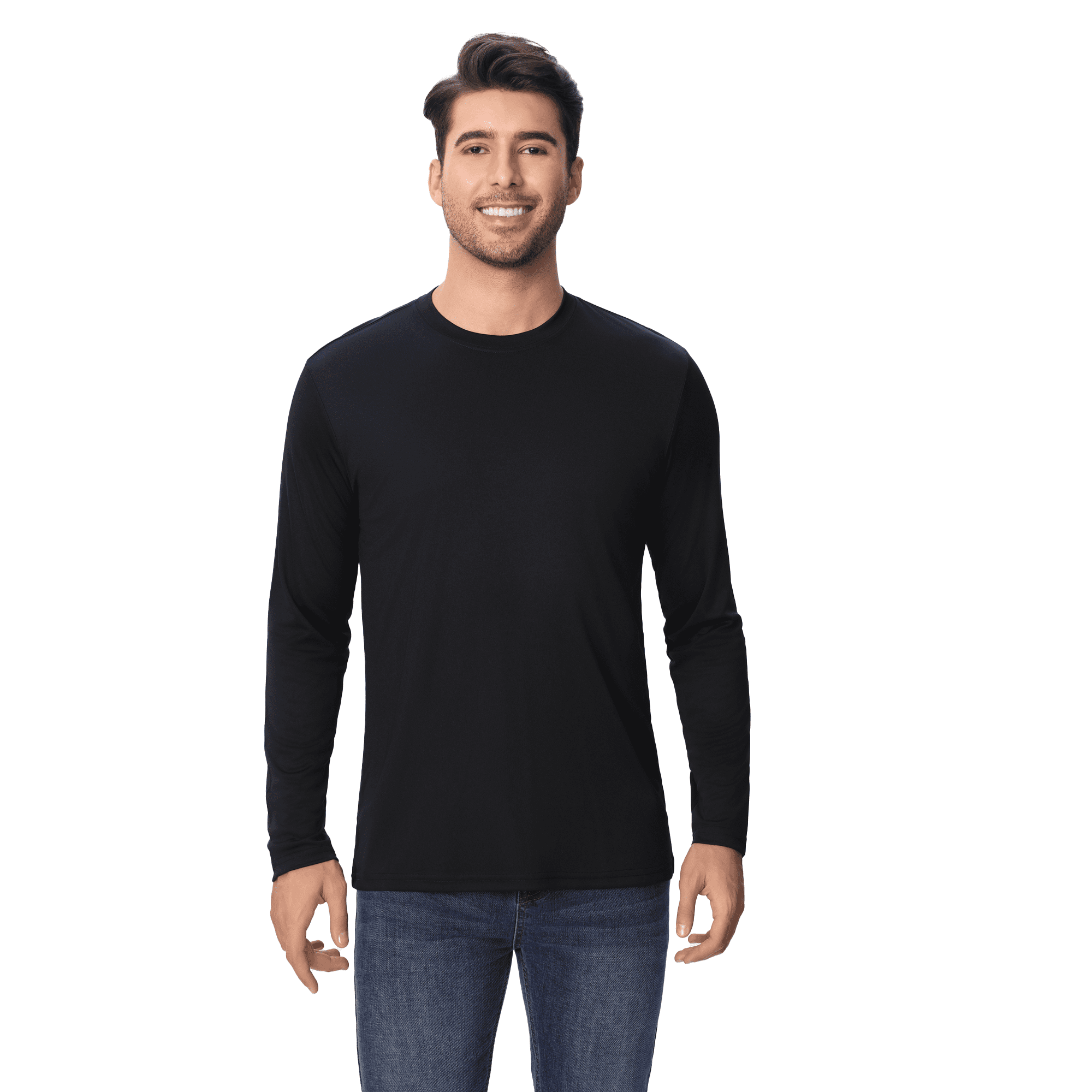 Zfeel Long Sleeve Shirt for Men, High-Performance Dry Fit Tee, 100% ...