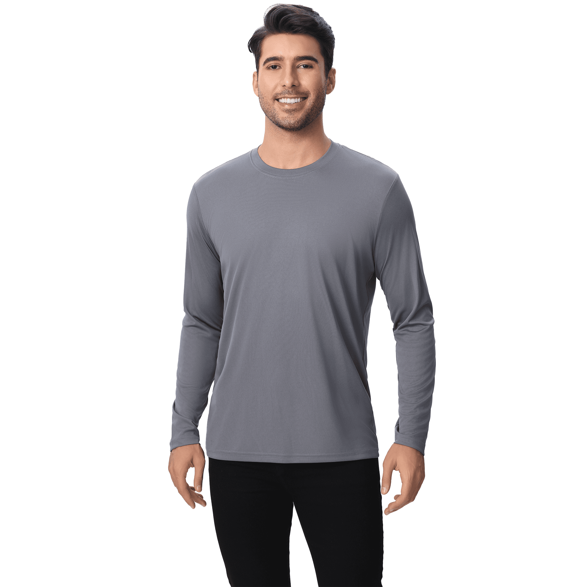 Zfeel Long Sleeve Shirt for Men, High-Performance Dry Fit Tee, 100% ...