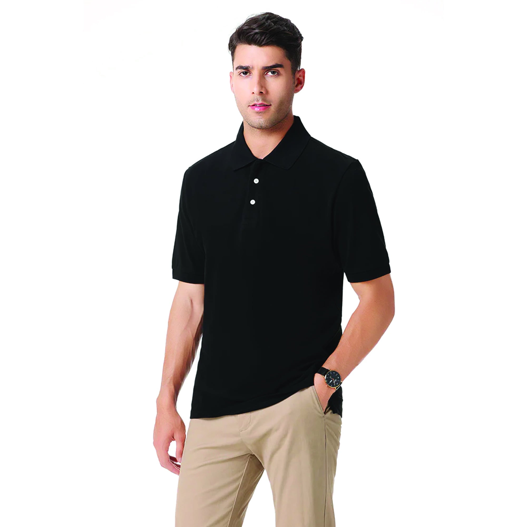 Zfeel Luxe Touch Polos for Men, 100% Cotton Short Sleeve Collared Polo ...