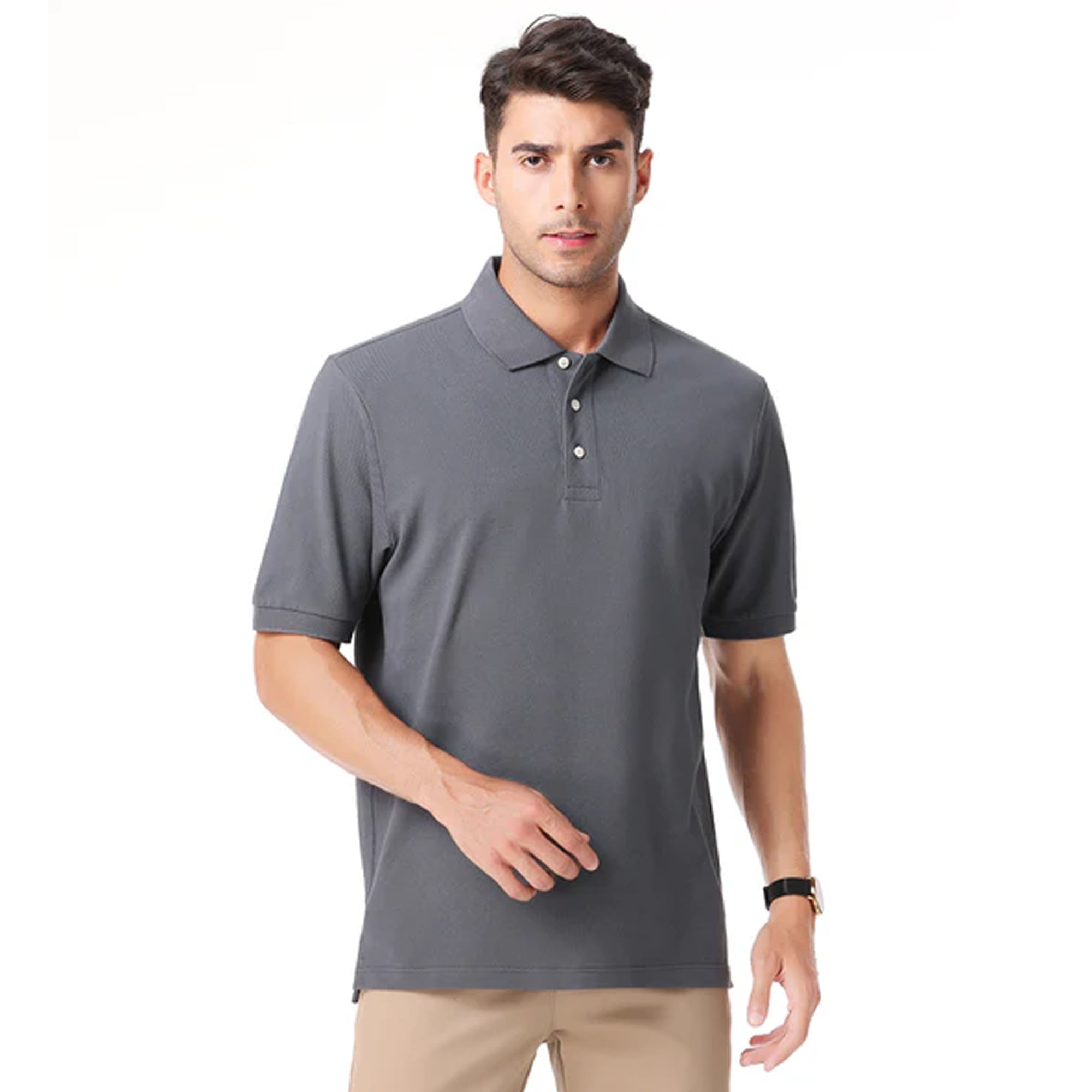 Zfeel Luxe Touch Polos for Men, 100% Cotton Short Sleeve Collared Polo ...