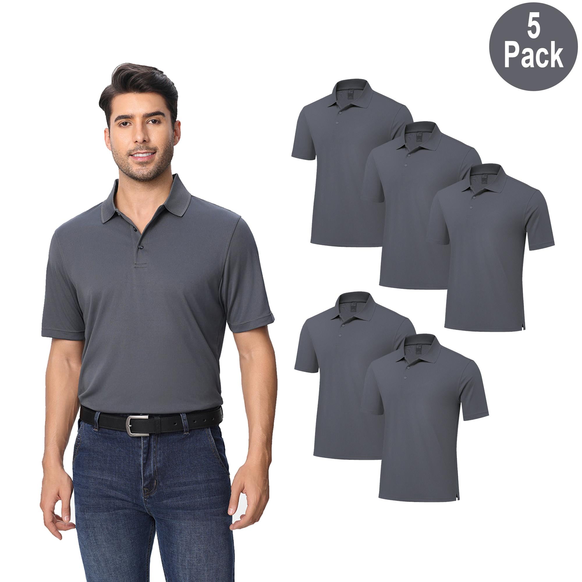 Zfeel Men High Performance Dry Fit Poly Polo Shirt, Short Sleeve ...