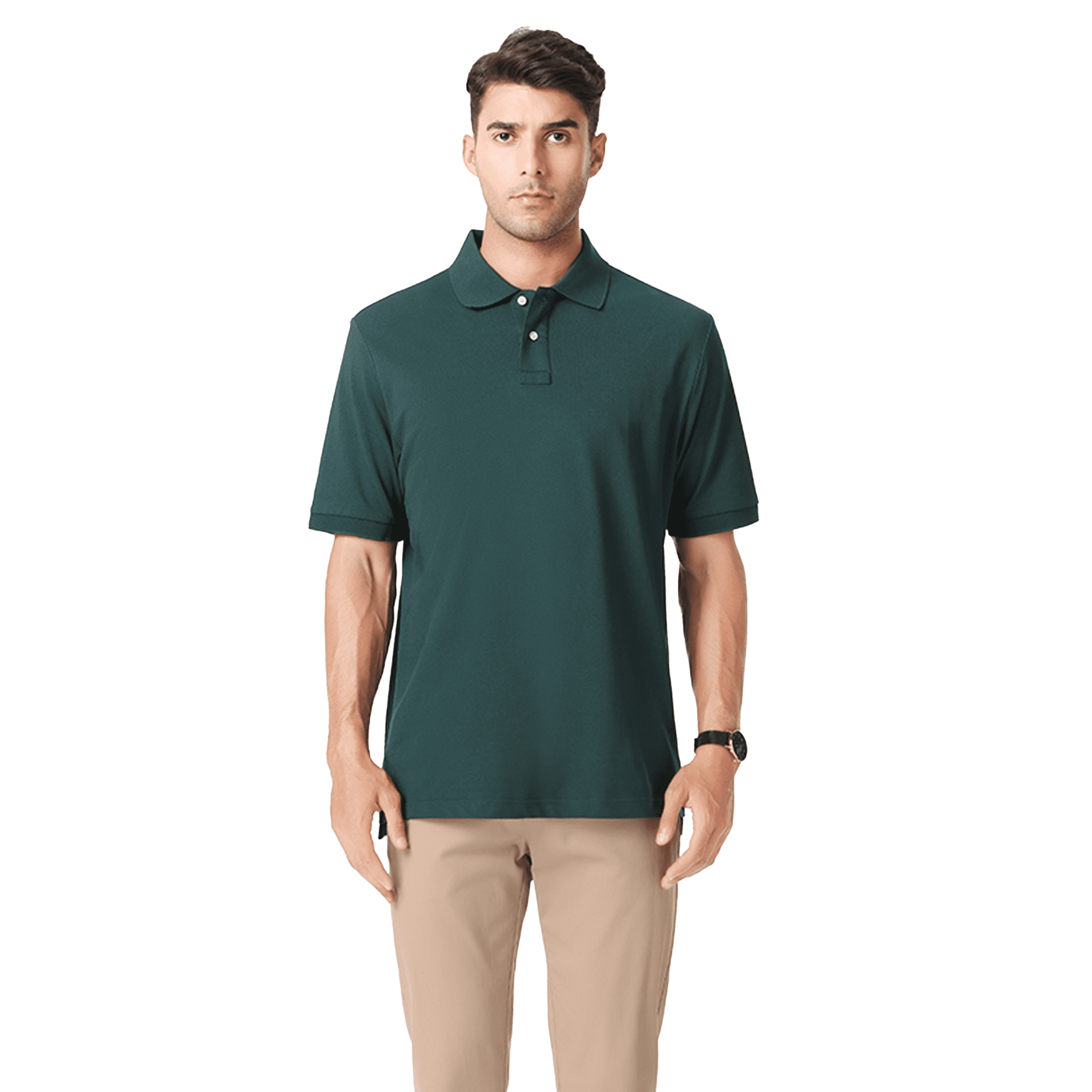 Zfeel Mens Casual Polo Shirt 60 40 Cotton Poly Blend Short Sleeve