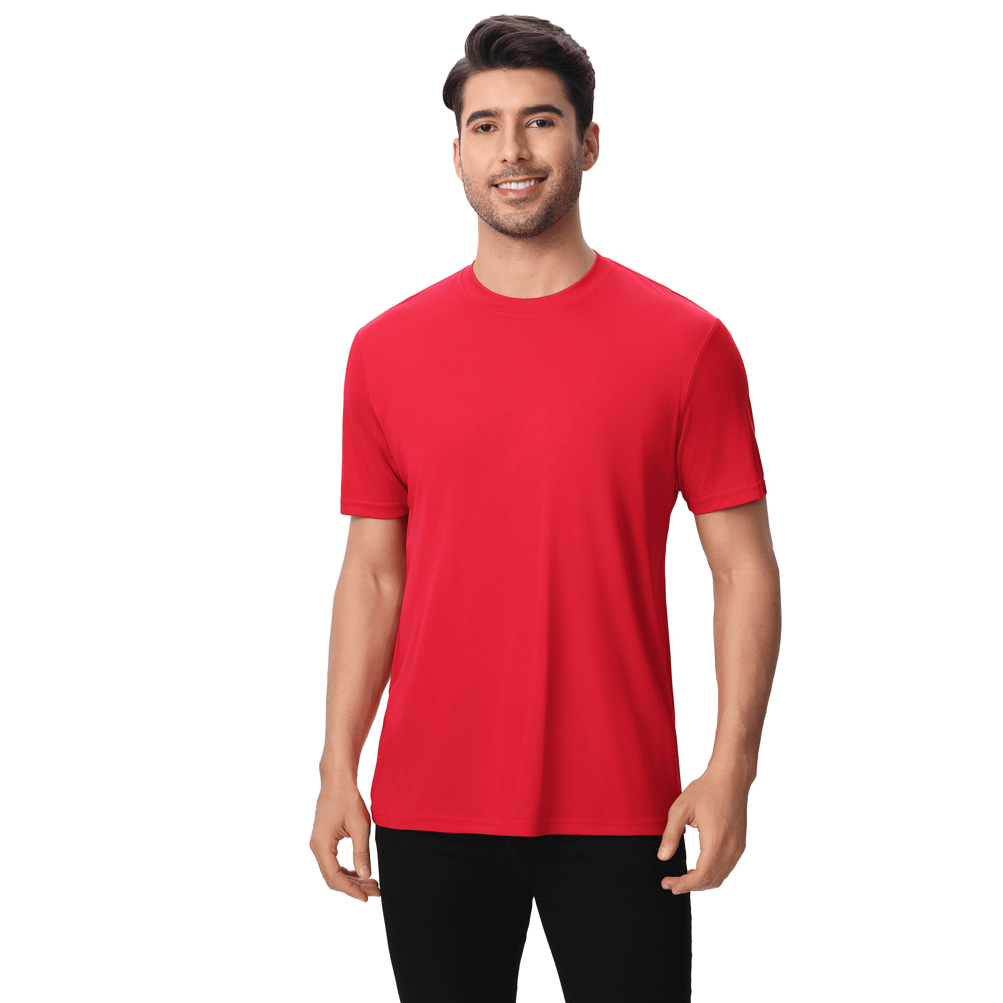 Zfeel Mens Dry Fit Poly Short Sleeve T-Shirt, High Performance Moisture ...