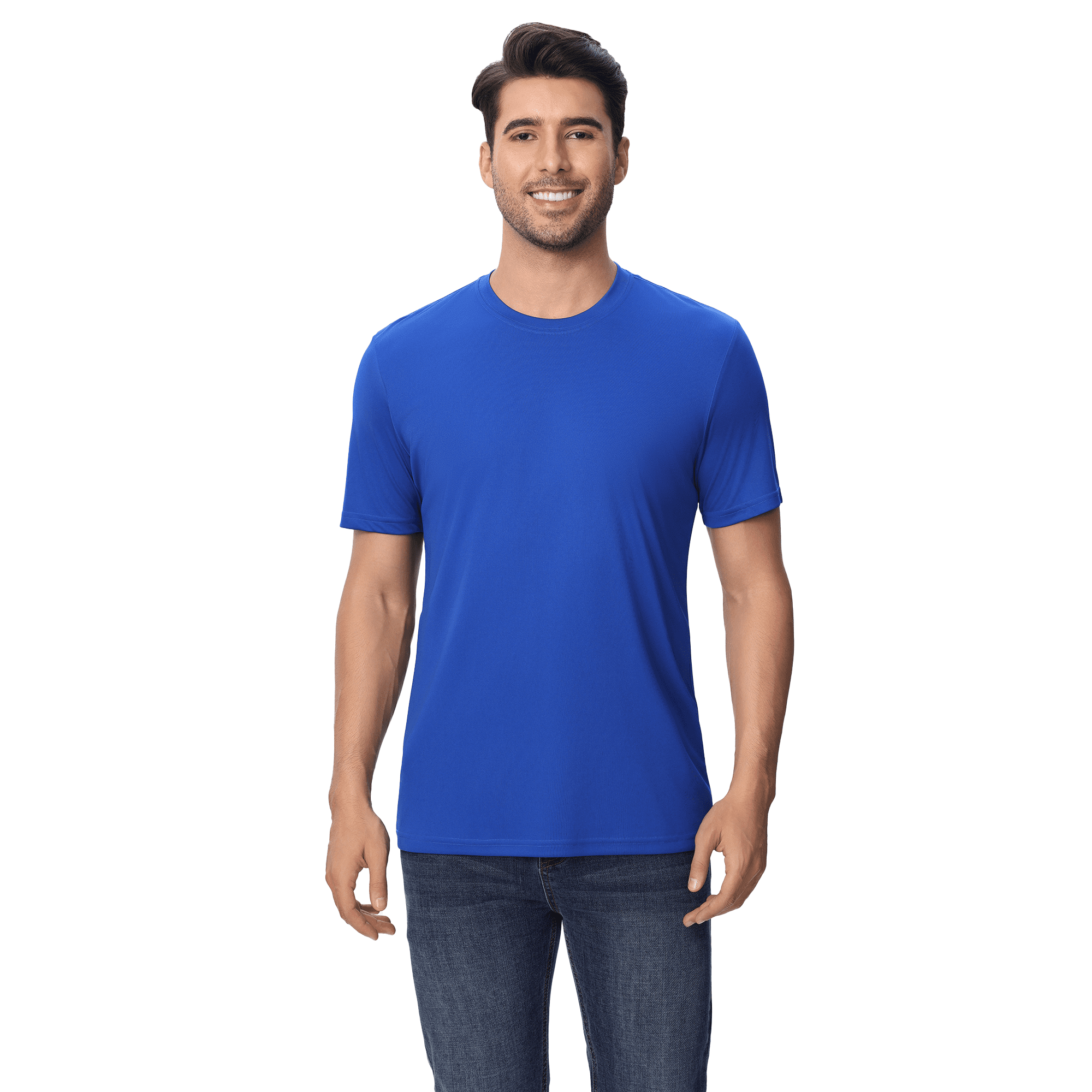 CROWN CRAZE Mens Dry Fit Poly Short Sleeve T-Shirt, High Performance ...