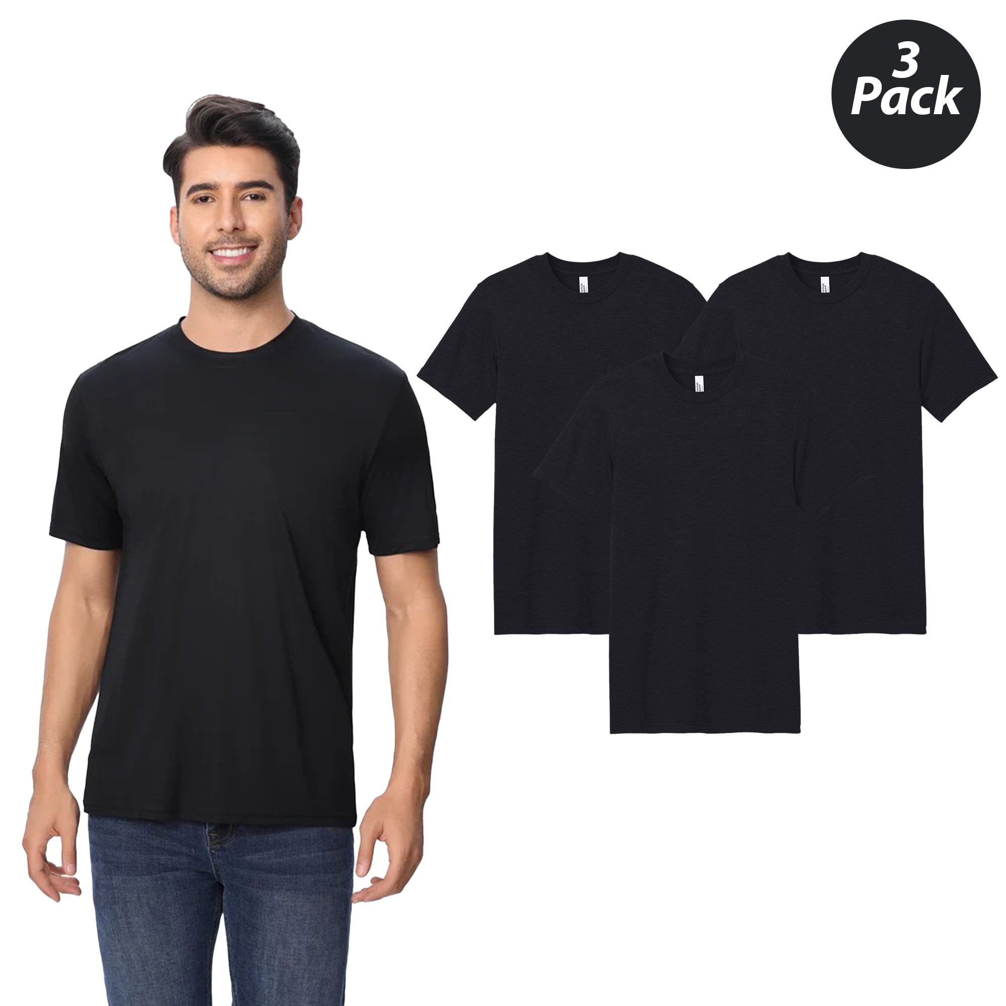Zfeel T-Shirt for Men, Durable Pure Dry Fit Shirt, Short Sleeve 100 ...