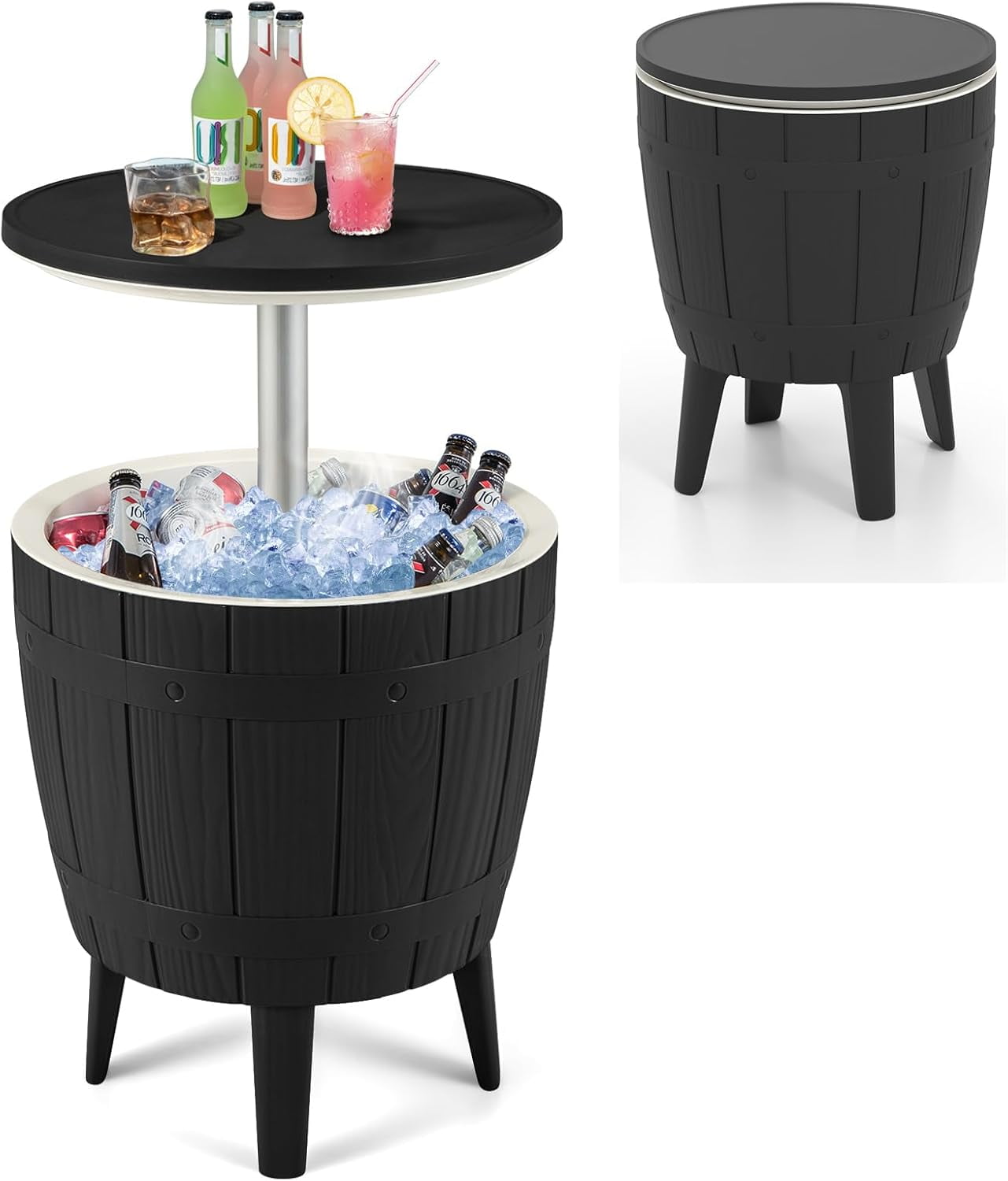 ZgoodZ 3-in-1 Outdoor Cooler Side Table, 10-Gallon Ice Chest with ...