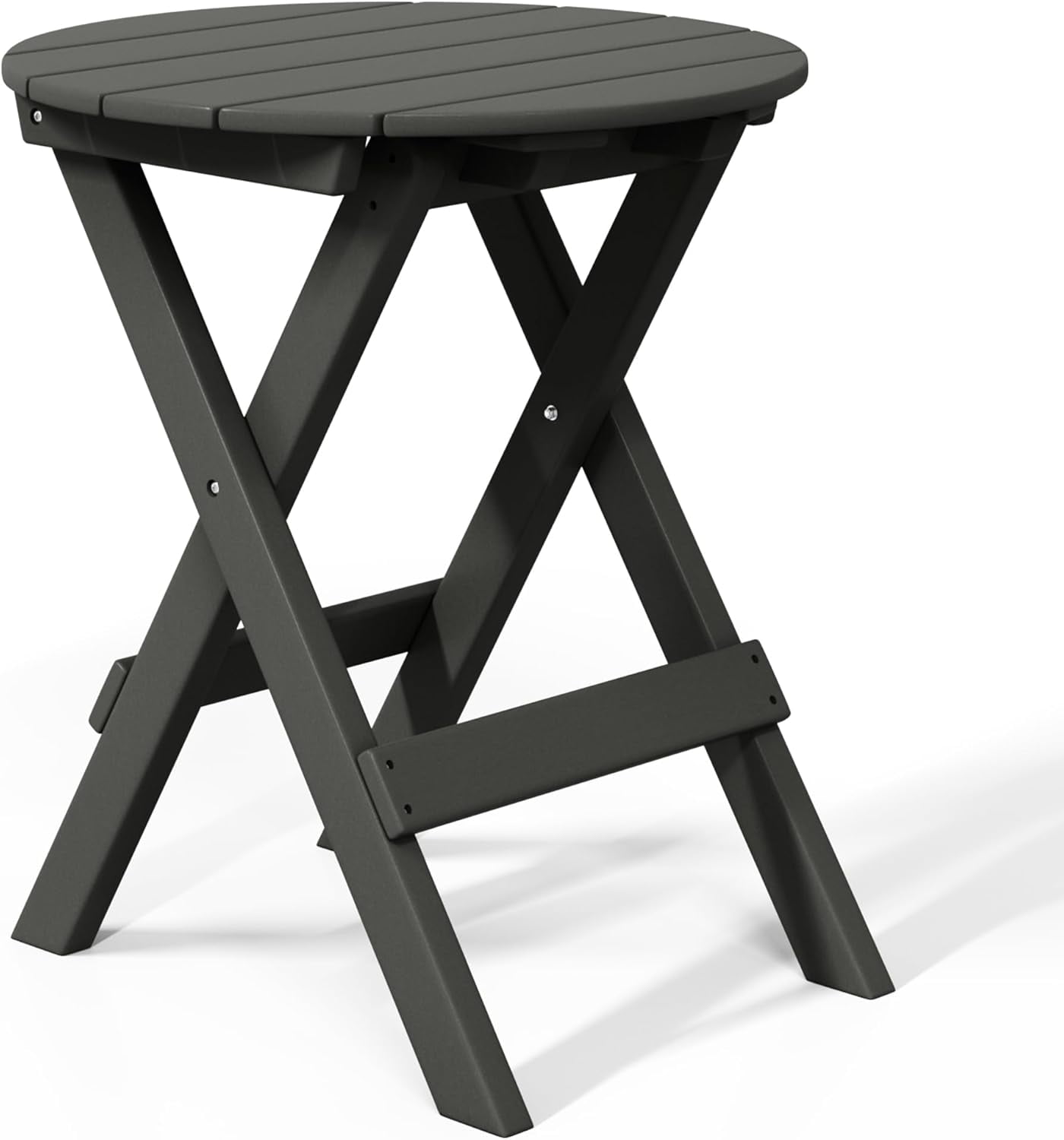 ZgoodZ HDPE Outdoor Folding Dining Table, 24.5 Inch Round Portable ...