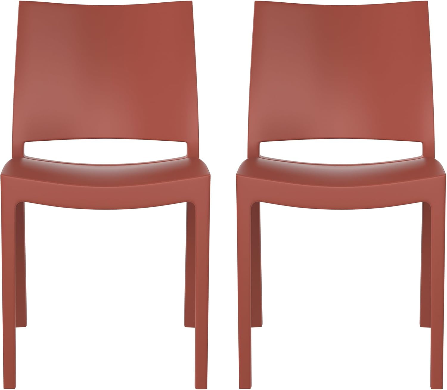 ZgoodZ Modern Stackable Patio Dining Chairs Set of 2, Lightweight ...