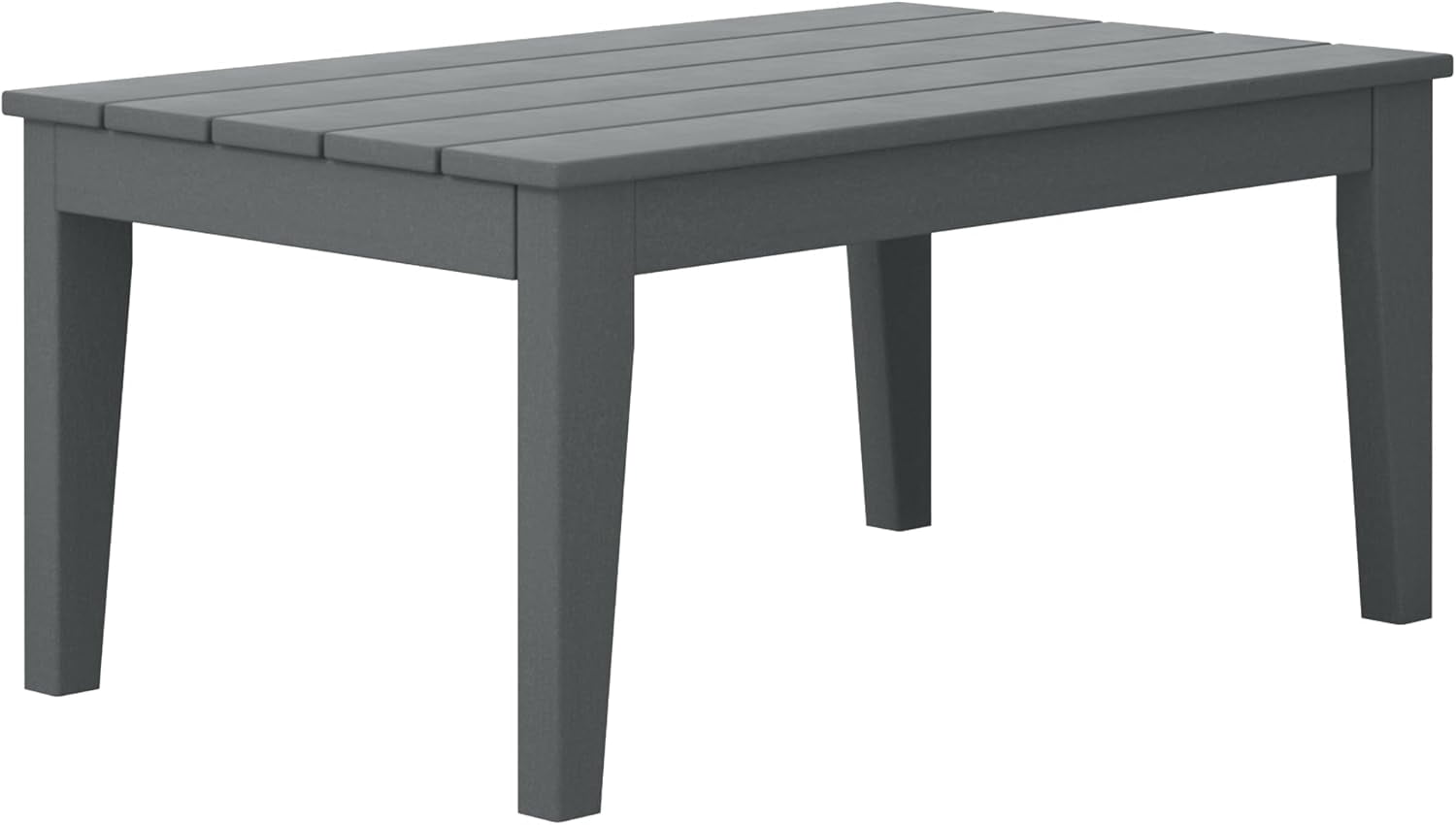 ZgoodZ Outdoor HDPE Patio Coffee Table, Weathered Wood Finish All ...
