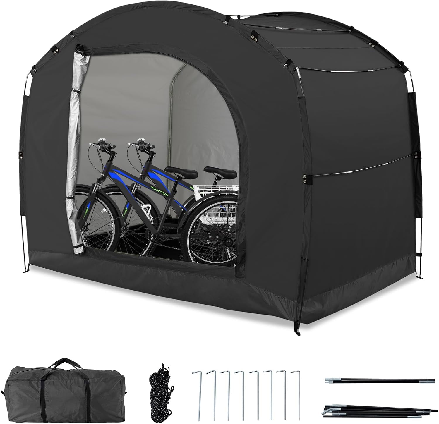 ZgoodZ Portable Storage Shed - Bike Storage Shed Tent,Outdoor Bicycle Storage Shelter, 6.5x6x5 ...