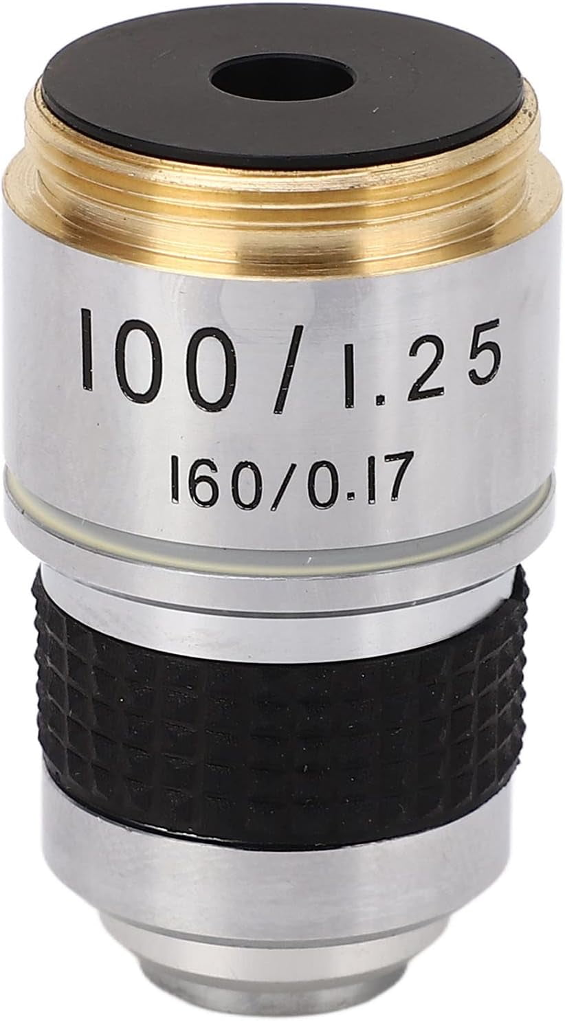 Zgui 100X Microscope Objective, Brass Aluminum Alloy Material ...
