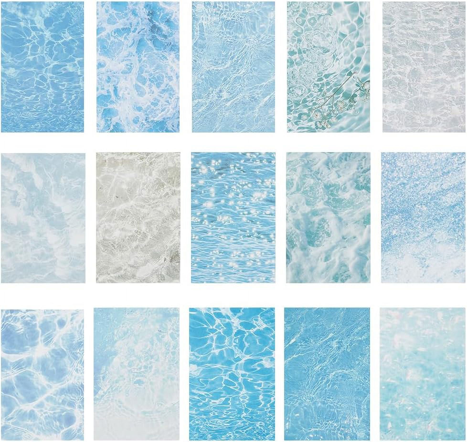 Zgui 180 Sheets Ocean Waves Scrapbook Paper, Assorted Blue Ocean Sea ...