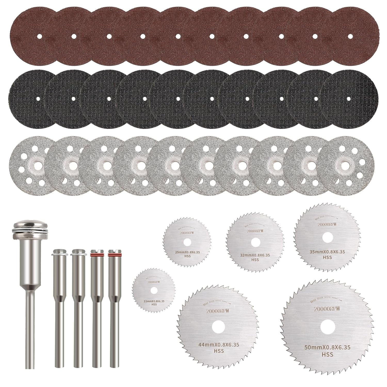 Zgui 36Pcs Cutting Discs Rotary Tool Cut Off Wheels Reinforced ...