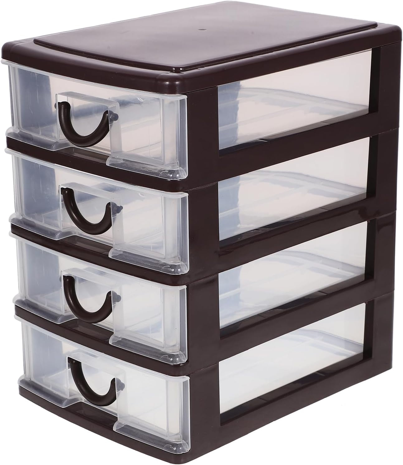 Zgui 4 Tier Plastic Storage Drawer Units, Home Office Storage Organizer ...