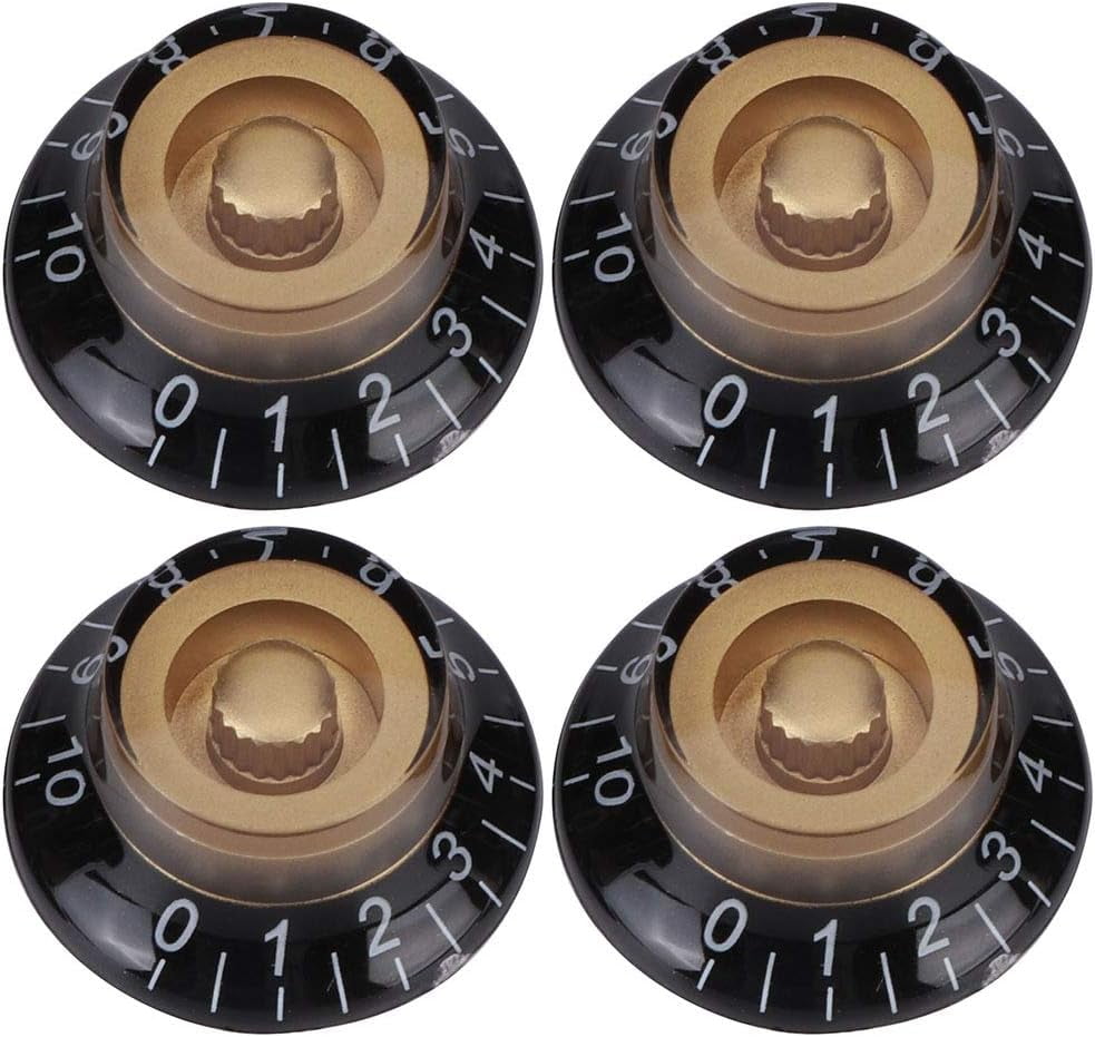 Zgui 4Pcs Electric Guitar Top Hat Knob, Tone Control Knob Transparent ...