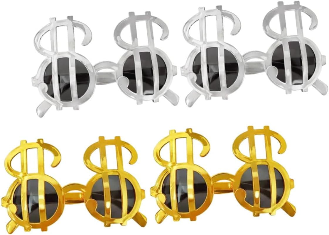 Zgui 4Pcs & Shape Funny Glasses Novelty Eyewear Costume Accessories for ...