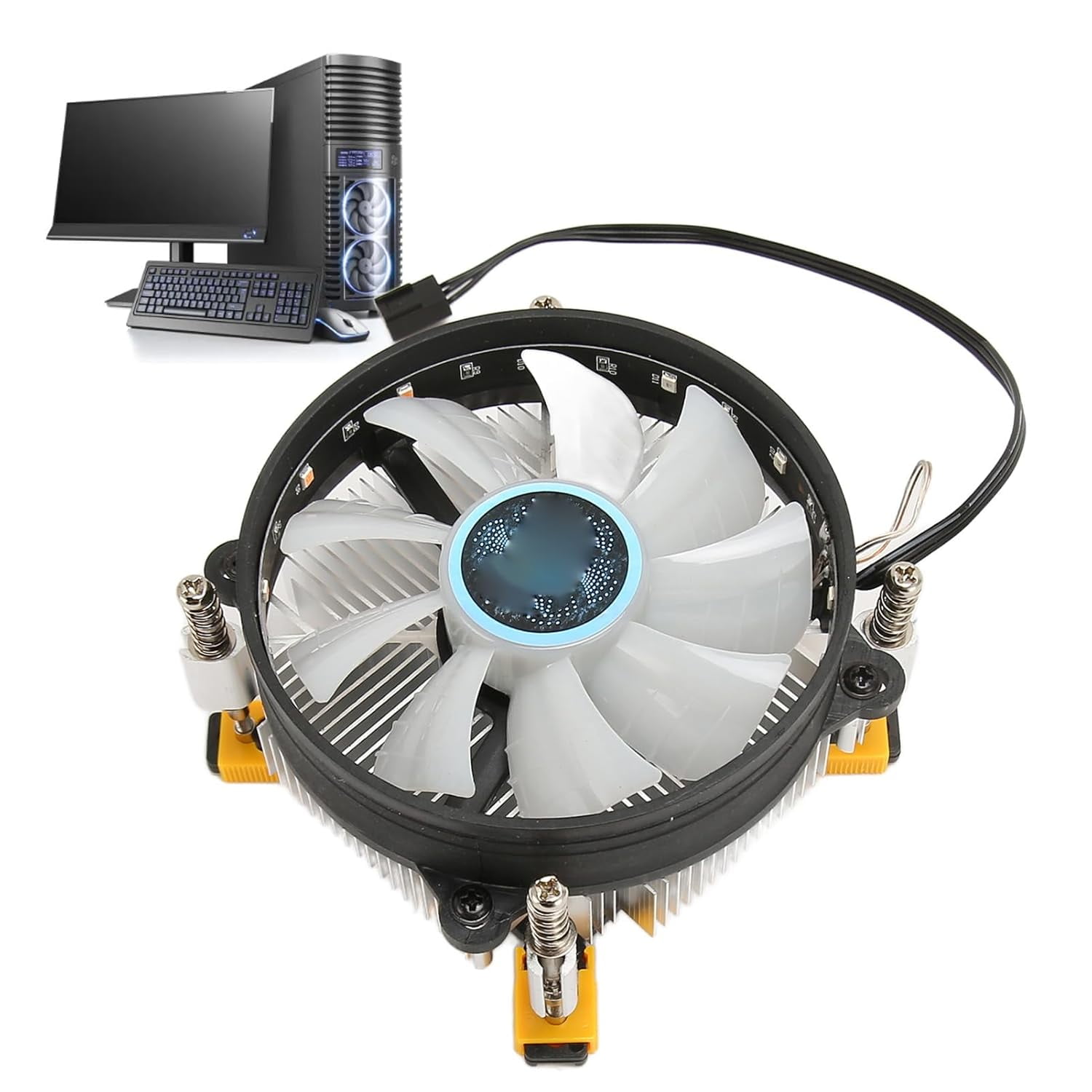 Zgui CPU Cooler Heatsink High Speed Silent Computer CPU Air Cooler 3 ...